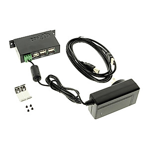 Industrial 4 Port USB 2.0 Powered Hub with Power Adapter for PC-MAC