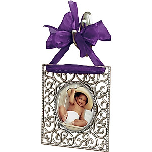 Command Medium Traditional Plastic Hook, Brushed Nickel, 1-Hook, 2-Strips, Decorate Damage-Free (Pack of 2)