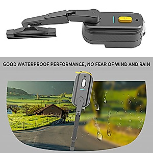 Shkalacar Motorcycle Helmet Windshield Wiper Rechargeable Waterproof Helmet Wiper Compatible with Most Visor