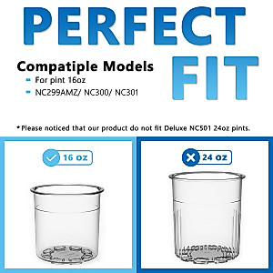 4 Pack Ice Cream Neoprene Sleeve 16oz Compatible with Ninja Creami Pints Containers NC299, NC300, NC301 - HAYASHI home