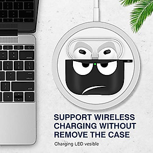 Youtec for Airpods 3 Case 2021, Don't Touch Me for Airpods Cover with Keychain/Lanyard Soft Cute Shockproof Cover for Women Men Compatible with for Airpods 3 Charging Case -Black