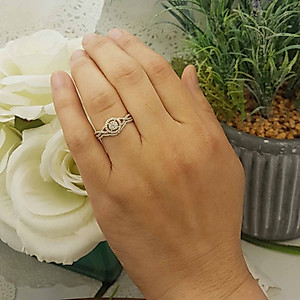 Dazzlingrock Collection 0.25 Carat (Cttw) 10K Diamond Twisted Split Shank Engagement Ring Set 1/4 CT, Yellow Gold, Size 7.5