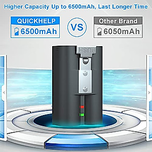 Replacement Battery Compatible with Ring, for Video Doorbell Camera 2/3/4, Spotlight Camera, Rechargeable Upgraded Batteries 6040mAh 3.65V Camera Indoor and Outdoor (1 Pack Battery)