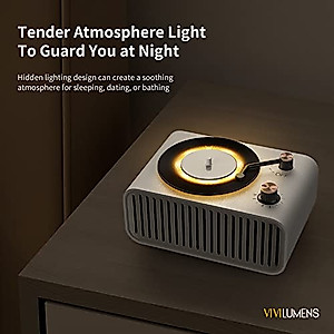 Vivilumens Gifts for Women, 4-in-1 Wireless Speaker Portable Bluetooth Speakers, Aromatherapy Diffuser with 3 Scented Tablets, Amber Night Light, Cute Room Decor, Relaxing Gift for Mom, Men, White