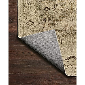 Loloi II Margot Collection MAT-04 Antique / Sage 5'-0" x 7'-6", .38" Thick, Area Rug, feat.CloudPile, Soft, Durable, Printed, Medallion, Low Pile, Non-Shedding, Easy Clean, Living Room Rug