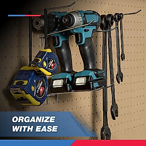 Neiko 53100A 4 Inch Heavy Duty Pegboard Hooks Kit, 50 Pack, 1/4" Peg Hooks for 1” Spaced Pegboards, Utility Hooks for Wall Organizing in Home or Garage