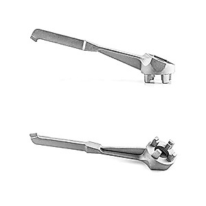 QWORK Drum Wrench, Aluminum Wrench Opener for 10 15 20 30 55 Gallon Barrels, 2" and 3/4" Bung Cap