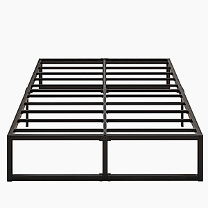 Lutown-Teen 14 Inch California King Bed Frames No Box Spring Needed Heavy Duty Metal Cal King Platform for Mattress Foundation, Noise Free, Easy Assembly, Black