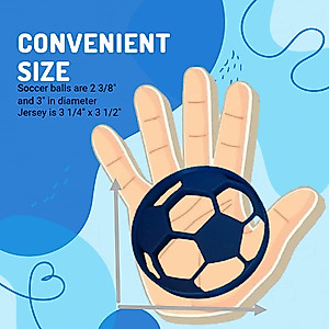 SOCCER BALL COOKIE CUTTERS WITH JERSEY American Soccer Football Sport Small Large Balls With Jersey Uniform T-Shirt Made In USA Cookie Cutters (3 Pack)