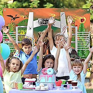 7x5ft Dinosaur Backdrop Jurassic Theme Dinosaur Birthday Photography Backdrop for Boy Kids Adults Indoor Outdoor Dinosaur Birthday Decoration Party Supplies Backdrop