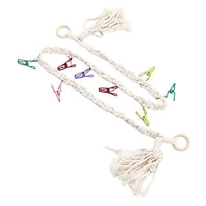 Generic Hanging Stuffed Animal Storage Chain Space Saving Wall Toy Storage Decor with Clips and Hooks for Children's Room (White), Genericetra9q8dzo-11