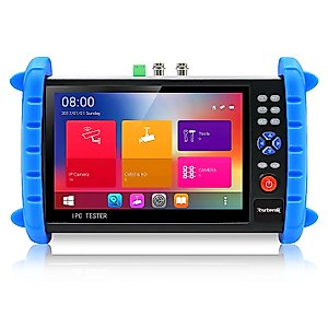 Rsrteng CCTV Camera Tester, IPCXS-ACHITU Security IP Camera Tester 8MP CVI TVI AHD SDI CVBS Camera Tester 7inch IPS Touch Screen Support TDR POE WIFI 4K HDMI IPC Tester