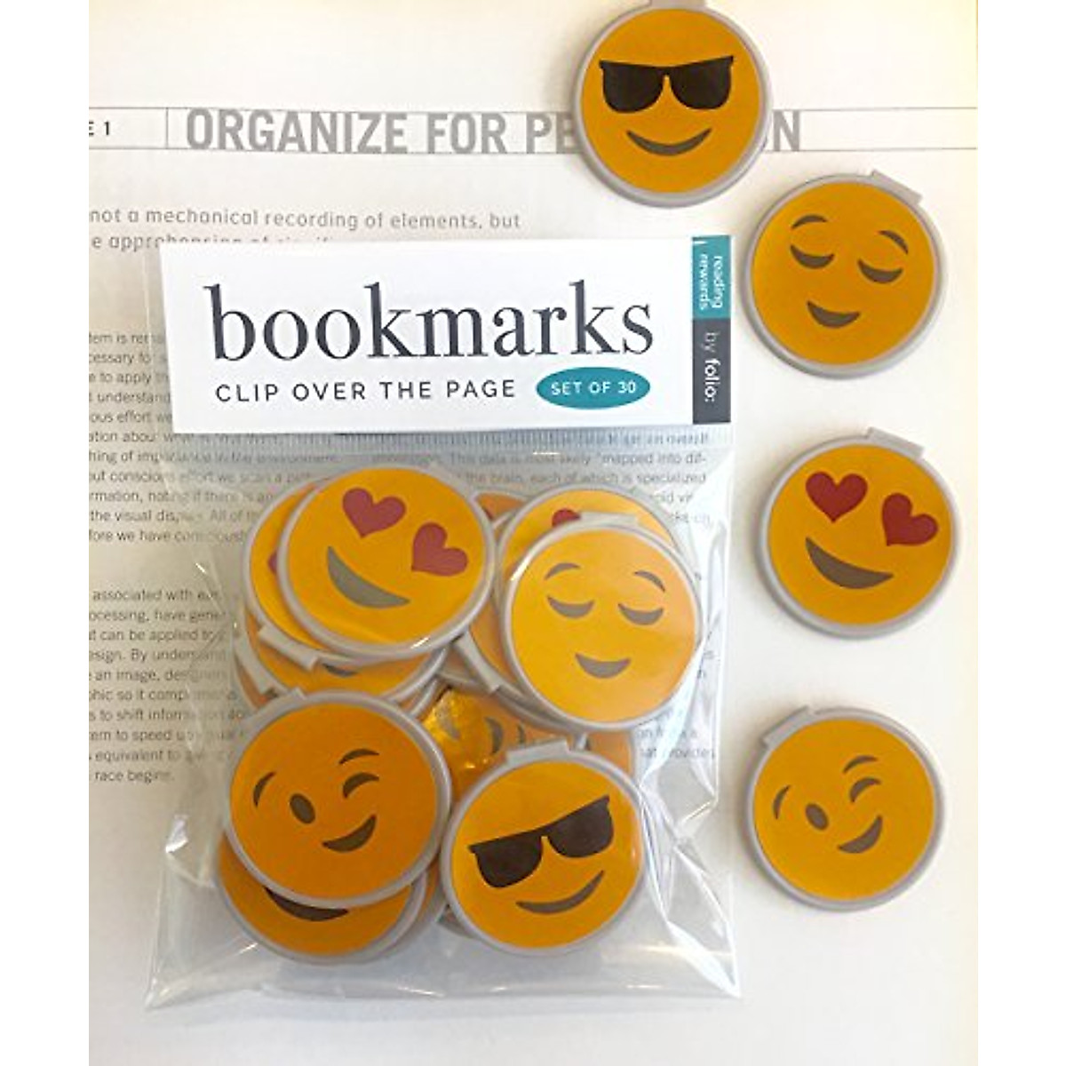 "Clip Over The Page" Bookmarks - Set of 30 - Whimsical Bookish Quotes Bulk Bookmarks for Kids Girls Boys Teens. Perfect for Gifts - Student Incentives – Birthday Party Favors – Reading Incentives