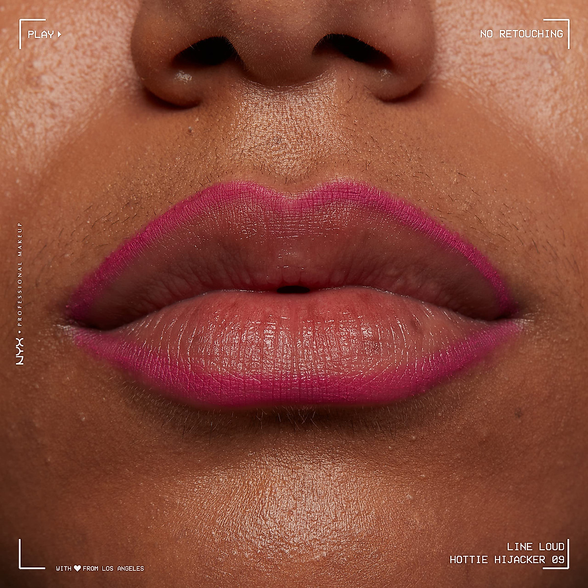 NYX PROFESSIONAL MAKEUP Line Loud Lip Liner, Longwear and Pigmented Lip Pencil with Jojoba Oil & Vitamin E - Hottie Hijacker (Hot Blue Pink)