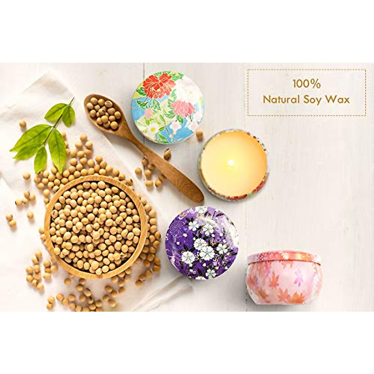 LA BELLEFÉE Scented Candles, Natural Soy Candles for Home Scented, Gifts for Mom Candles Gifts for Women, Spa, Yoga, Lavender, Blush Peony, Cinnamon Apple, Velvet Rose