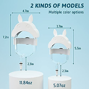 BNOSDM Guinea Pig Water Bottle No Drip Small Animal Water Bottle Feeder No Leak Hanging Water Dispenser for Guinea Pig Hamster Rabbit Bunny Chinchiclla Ferret Hedgehog (Pink 11.84OZ)