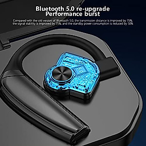 Lightweight Bluetooth Earphones In Ear, Bluetooth Headphones 5.0 Built-in Mic Wireless Earbuds Bluetooth Earbuds Control With Charging Case Digital LED IPX5 Earphones for Running, Sports, Cycling