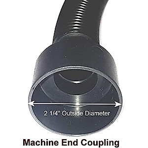 Compatible Replacement for Some Shop Vac and Ridgid Style Vacuum Cleaners Crushproof Commercial Grade Hose with Tool Set. Has 2 1/4" Machine End Coupling and Uses the Standard 1 1/4" Hose Attachments