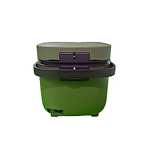ANNAPURNA DISTRIBUTOR Mini Rice Cooker, Healthy Ceramic Coating 1.2L Small Rice Cooker hold 1-2.5 cups uncooked rice for 1-3 People, Portable Travel Rice Cooker with Steam Tray, Easy to use. (Green)