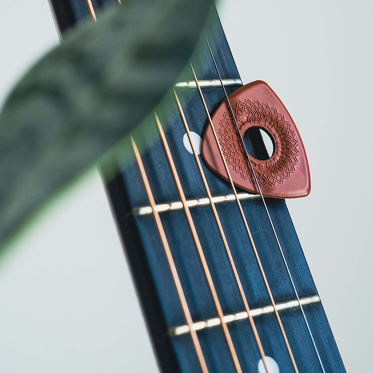 Bog Street AXE CUT Guitar Picks, Medium, Electric Guitar and Acoustic Guitar Picks, Red (6-Pack)