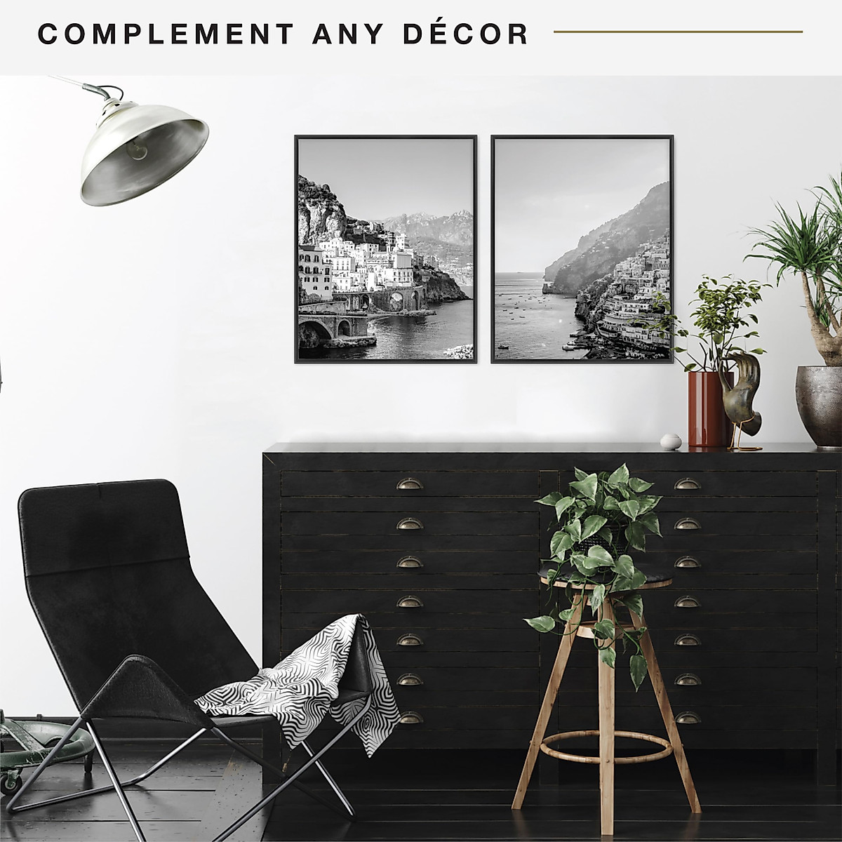 MCS Original Poster Frame 16x20 Black Lightweight Vertical & Horizontal Wall Hanging Large Picture Frame for Posters, Art Prints & Gallery Wall (2-Pack)