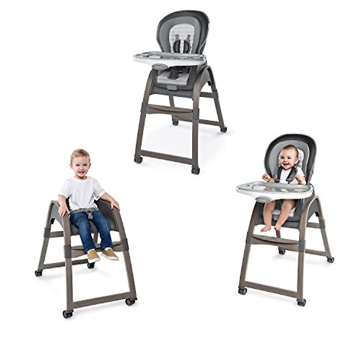 Ingenuity Boutique Collection 3-in-1 Wood High Chair, Bella Teddy - High Chair, Toddler Chair, and Booster
