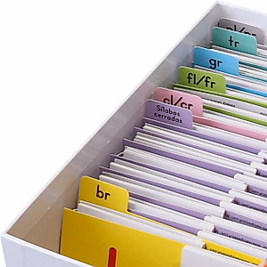 Really Good Stuff Libros de Sílabas Compuestas (Spanish Advanced Syllable Flip Books) - 30 Flip Books