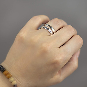 Dicksons Psalms 18:2 Inspirational Women's Double Mobius Silver-Plated Fashion Ring, Size 7