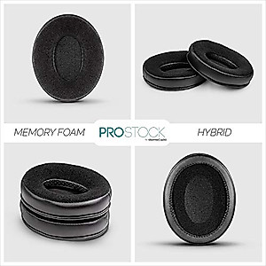 ProStock Hybrid - Custom Upgraded ATH M50X Replacement Ear Pads, Improved Comfort, No Change in Sound, Crafted Earpads Desgined for ATH M50X, M50BTX, M40X Headphones