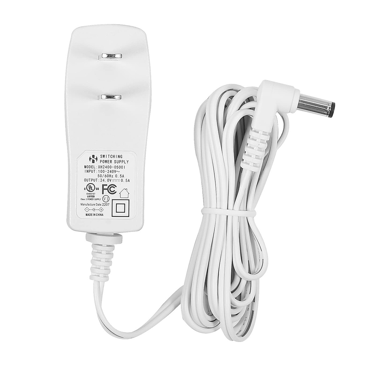 Secckuty DC 24V 500mA 0.5A Power Supply Adapter for Room Humidifier and Oil Diffuser, Replacement Power Adatper for Air purifiers,5.5 * 2.1mm Tip 5.9FT/1.8M Power Cord,UL Listed