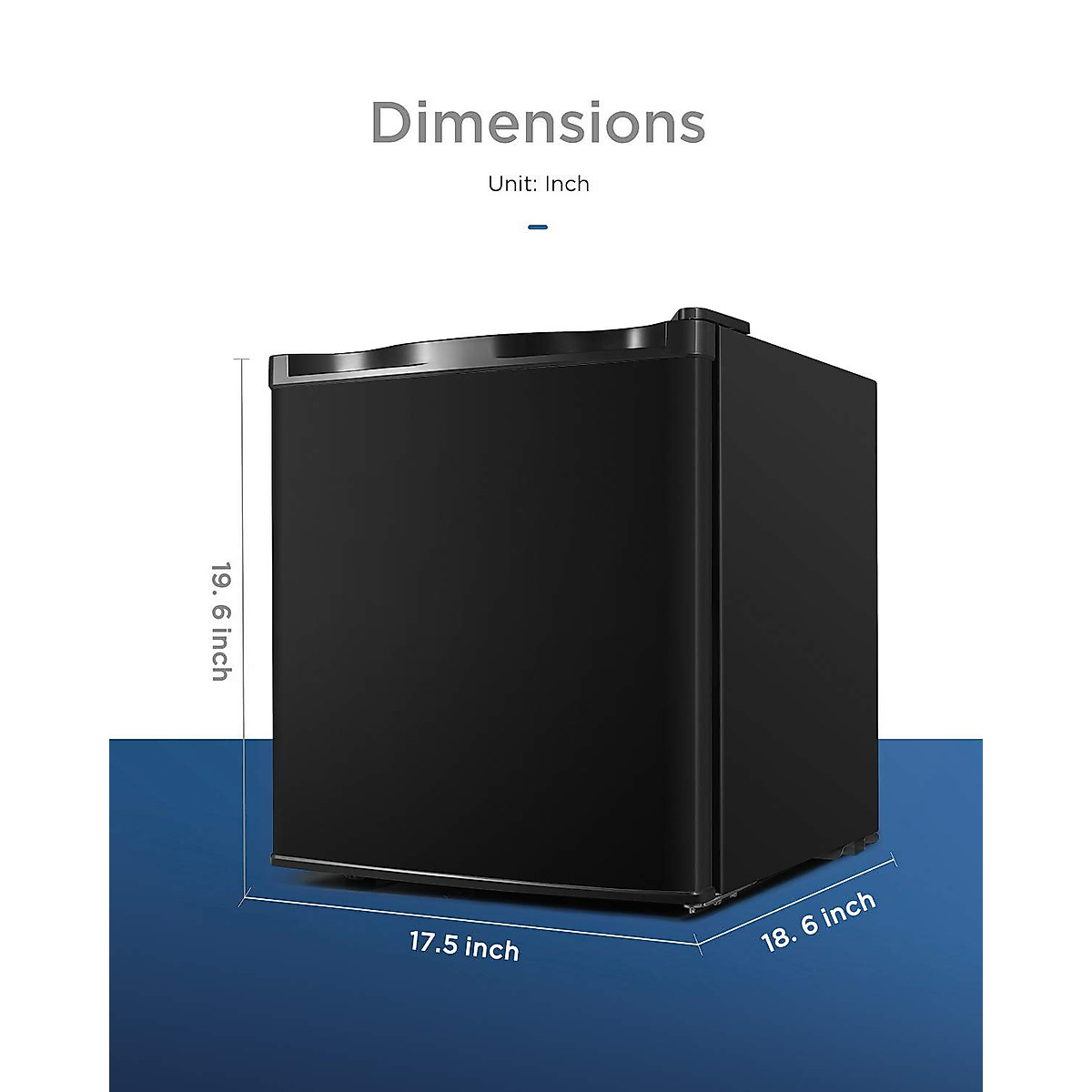 ADT 1.1 Cu.ft Upright Freezer with Compact Reversible Single Door,Removable Shelves Free Standing Mini Freezer with Adjustable Thermostat for Home/Kitchen/Office