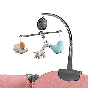 5 in 1 Baby Crib,Bedside Sleeper, Baby Bassinet, Bedside Cribs with Mattress, Foldable Baby Playard, Portable Travel Crib for Girl Boy Infant Newborn (Pink)