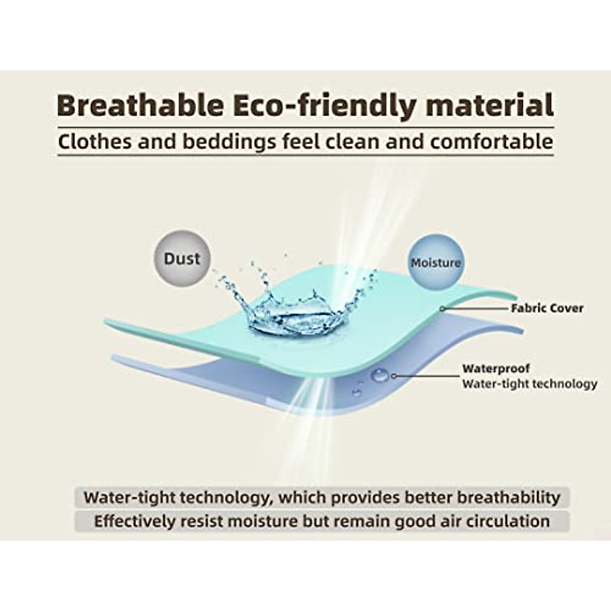 ECOWAN LIVING 26Gal Extra Large Cylindrical Comforter Quilt Blanket Pillow Storage Bag, Closet Organizer Storage Container, Reusable Drawstring Packing Bag, Durable, Moistureproof(White, XL, 2 bag)