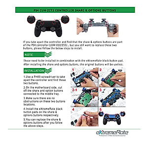 eXtremeRate Multi-Colors Luminated D-pad Thumbstick Trigger Home Face Buttons, Black Classical Symbols Buttons DTFS (DTF 2.0) LED Kit for PS4 Slim Pro Controller - Controller NOT Included