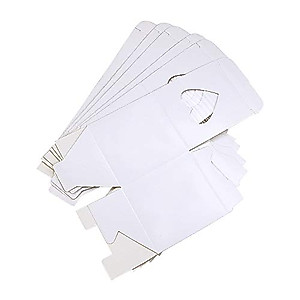 Newbested 50 Pack 3" Mini Individual White Cupcake Box with Heart Shaped Window,Small Single Favor Bakery Candy Paper Box Container for Mini Cake Cupcake Cookie Dessert Pastry Wedding Valentine's Day