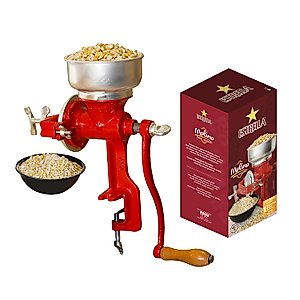 Estrella Cast Iron Manual Crank Corn Grain Grinder 14" Tall & 5" Hopper