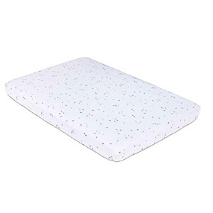 Pack n Play Playard Sheet - Mini Crib Sheet 100% Jersey Cotton 2 Pack for Baby Girl-Dusty Rose and Mauve Pink Stars