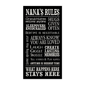 My Word! Nana's Rules Decorative Sign