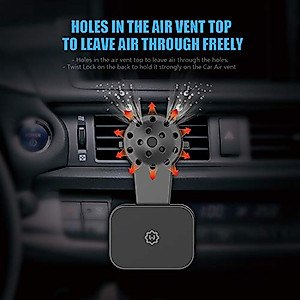 WixGear Magnetic Mount, Universal Air Vent Twist Hole Magnetic Phone Holder for Car, for All Cell Phones with Fast Swift-Snap Technology, Will Not Block Air Vent Flow - for Horizontal Vent