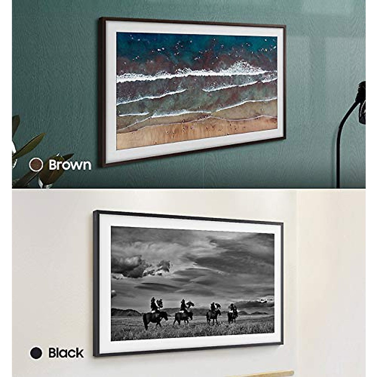 SAMSUNG 65-inch Class The Frame Customizable Bezel - Black (SCFT65BL/ZA, 2020 Model)