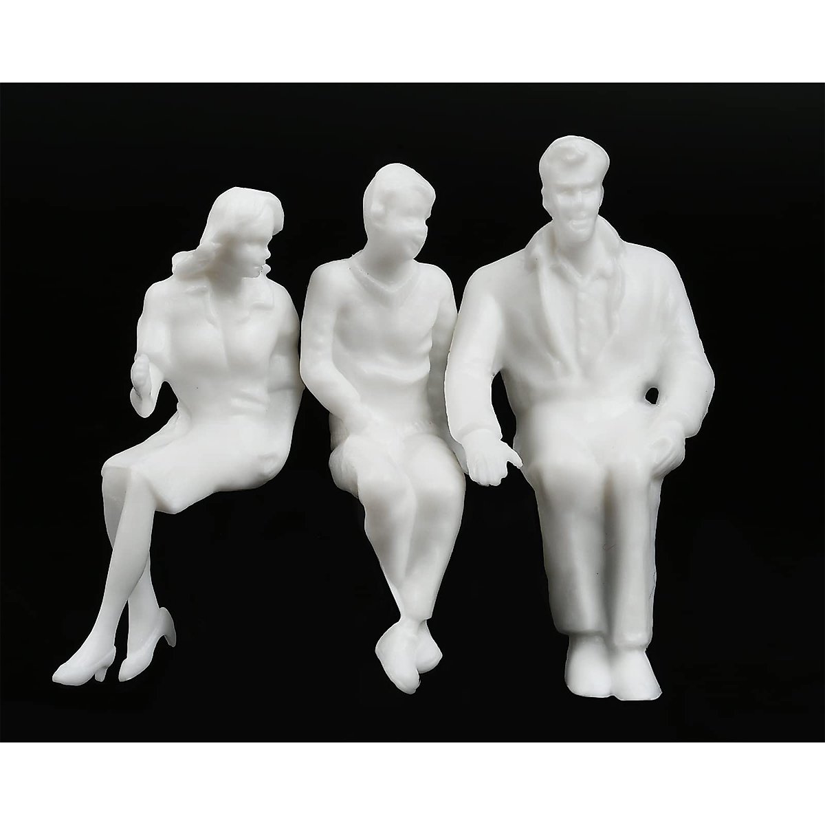 DS. DISTINCTIVE STYLE Unpainted Figures 1:24 Scale 24 Pieces Assorted Poses Miniature People for Architectural Layout Project G Scale Model Trains Railroads Home Bonsai Decor