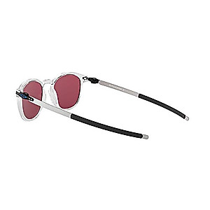 Oakley Men's OO9439 Pitchman R Round Sunglasses, Polished Clear/Prizm Sapphire, 50 mm