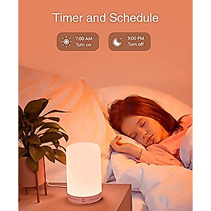 Beantech Smart Lamp, WiFi Smart Desk Lamp Compatible with Alexa & Google Assistant for Voice Control, Ideal for Bedside Lamp or Table Lamp, Multi-Color, Dimmable, Smart LED Lamp, (Packaging May Vary)