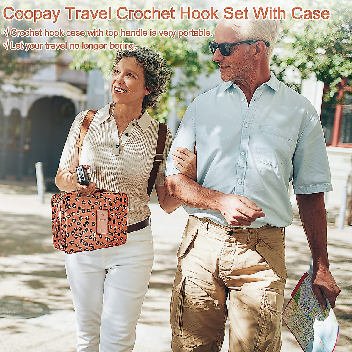 Coopay Crochet Kit Beginners Lace Crochet Hook Set with 20 Color Crochet Thread, 71PCS Crochet Set with Tiny Crochet Hooks Ergonomic Soft Grip, Travel Crochet Hook Case Full Knitting Crochet Supplies