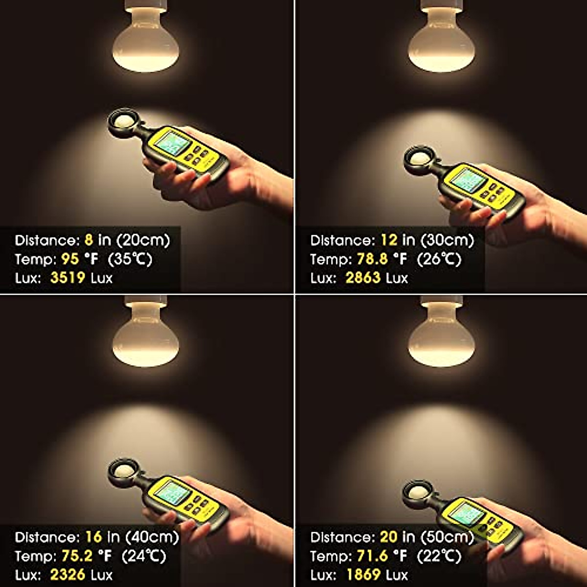 Briignite Heat Lamp Bulbs, UVA Reptile Light, Reptile Heat Lamp Bulbs E26 Base, 50W Basking Spot Bulb for Reptile, Full Spectrum Heat Light Bulb for Turtle Lizard Tank, Bearded Dragon, 1 Pack