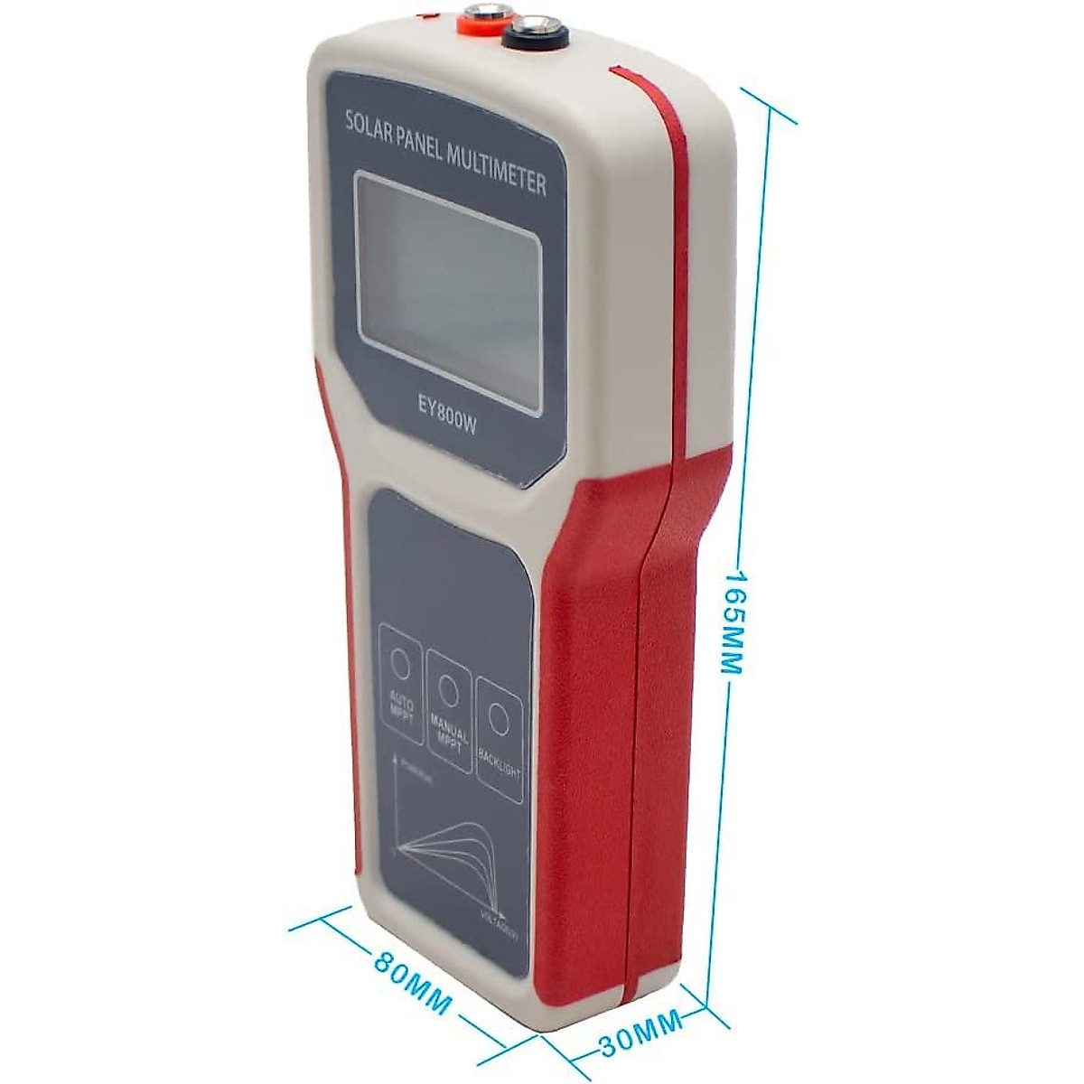 Aitoserlea Solar Panel Tester Photovoltaic Multimeter Upgrade EY800W with Ultra Clear LCD, Smart MPPT Open Circuit Voltage Troubleshooting Utility Tool for Solar PV Testing