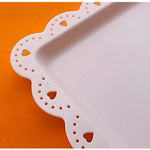 4 Pieces Plastic Cake Stand Set with 2pcs Large 3-Tier Cupcake Stands + 2pcs Appetizer Trays Perfect for Wedding Birthday Baby Shower Tea Party (White)