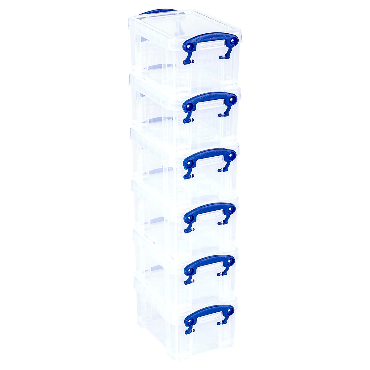 Really Useful Box 0.3 Litre Plastic Storage Box Clear (Pack of 6)