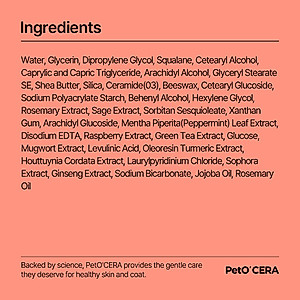 Breezytail PetO'Cera Expert Derma Care - Cream for Dogs | Ceramide Infused Skin Treatment | Moisturizes & Heals Rash, Hop Spots, Cracked Paws, Dry Irritated Skin | Hypoallergenic Daily Lotion 1.70o