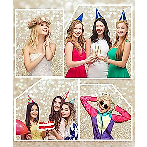 WOLADA 5x7FT Bokeh Backdrop Glitter Backdrop Gold Photo Backdrop Gold Glitter Backdrop Bokeh Backdrops for Photography Newborn Baby Portrait Birthday Party Backdrop Studio Props 11791